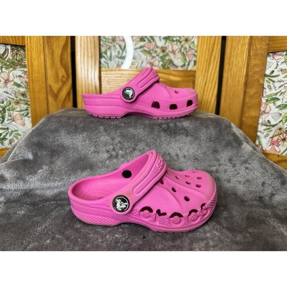 CROCS | Shoes | Crocs Classic Pink Slip On Clog Toddler C8 Comfy ...